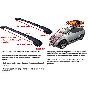 BrightLines Customized Crossbars Roof Racks Compatible with 2021 2022 2023 2024 Ford Bronco Sport Base & Big Bend Models for Kayak Luggage ski Bike Carrier