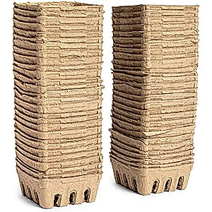 Juvale Pulp Fiber Berry Basket for Fruit (1/2 Pint, 4 x 4 x 1.81 Inches, 60 Pack)