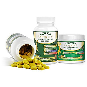 IPL Advanced Hip & Joint Formula - 90 Mobility & Pain Relief Dog Chews - Glucosamine, Chondroitin, MSM, & Turmeric for Superior Joint Health