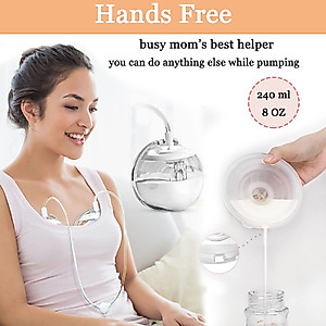 Wearable Milk Collection Cup, Hands Free Milk Collector Cup Compatible with Most Electric Breast Pump, Zomee/Spectra/Medela Breast Pump Collection Parts, Accessories Replacement (24 mm 1Pc)