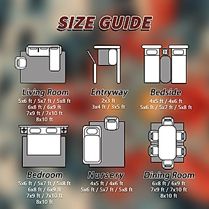 Yoozitrees Japanese Rug 5x7 - Chinese Dragon Rug, 8x10 Rug, Fantasy Animal Great Wave Area Rug, Oriental Asian Carpet, Washable & Non Slip & Soft Large Rugs, Chinese Dragon Home Decor Gifts