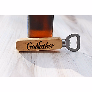 Personalized Wooden Godfather Bottle Opener Gift For Him, Godfather Proposal Gift Idea