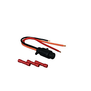 Pactrade Marine Boat Trolling Boat Plug & Socket Set 3-Wire 8 Gauge 12-24V