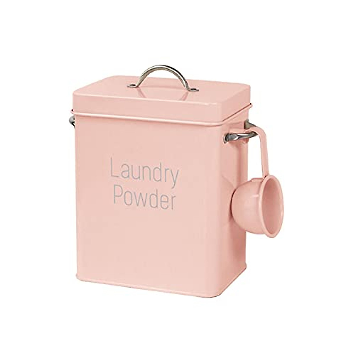 shuanghua Laundry Detergent Powder Storage Tin Box, Washing Powder Bucket, Laundry Detergent Container, Modern Laundry Detergent Dispenser, Detergent Bin with Scoop, Laundry Room Accessories