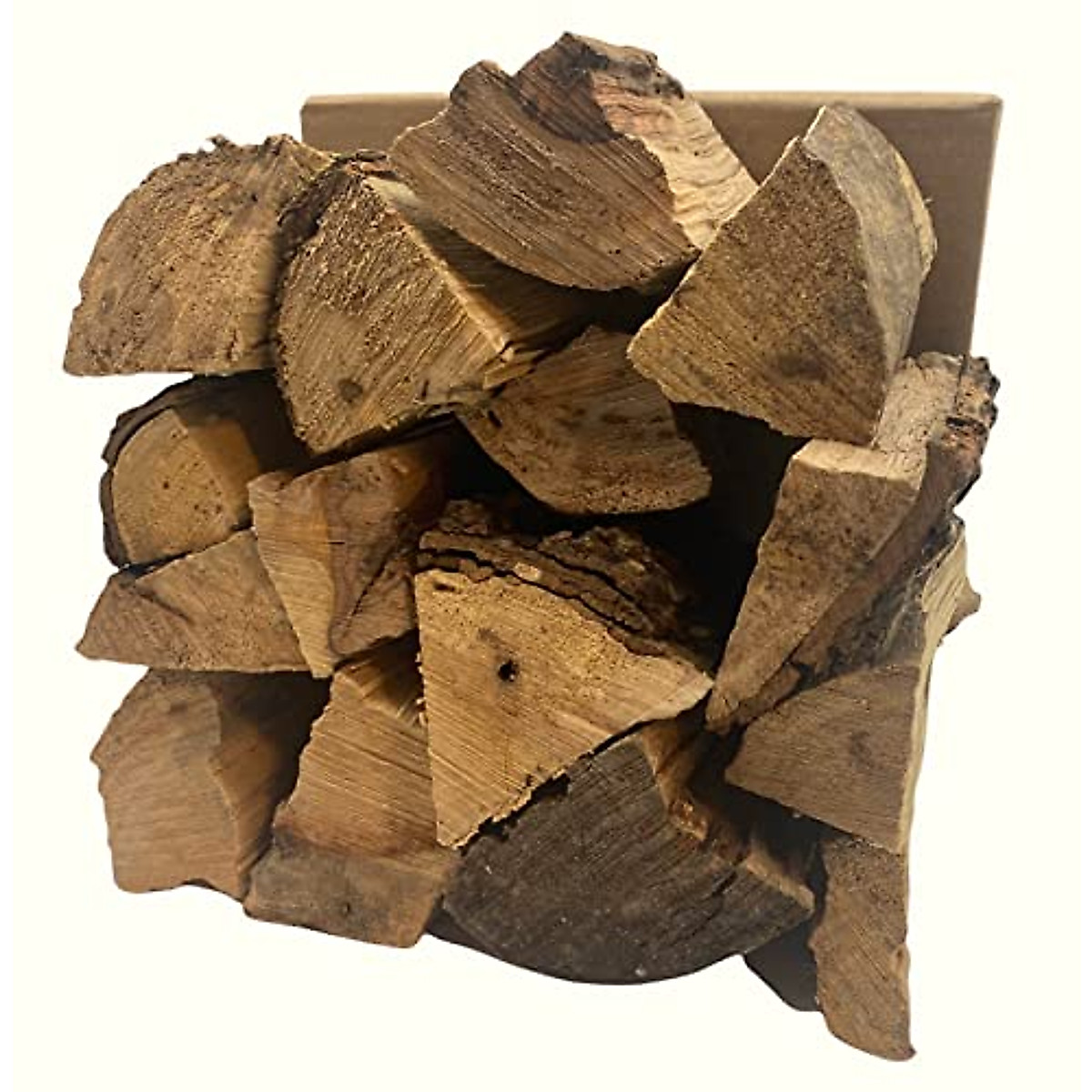 Carolina Cookwood Pecan Smoking Wood Logs for Wood Fired and Charcoal Smoker Grills - Large 6-in. Hardwood Splits, 12-17 lbs, 675 cu. in. Naturally Cured Smoker Wood