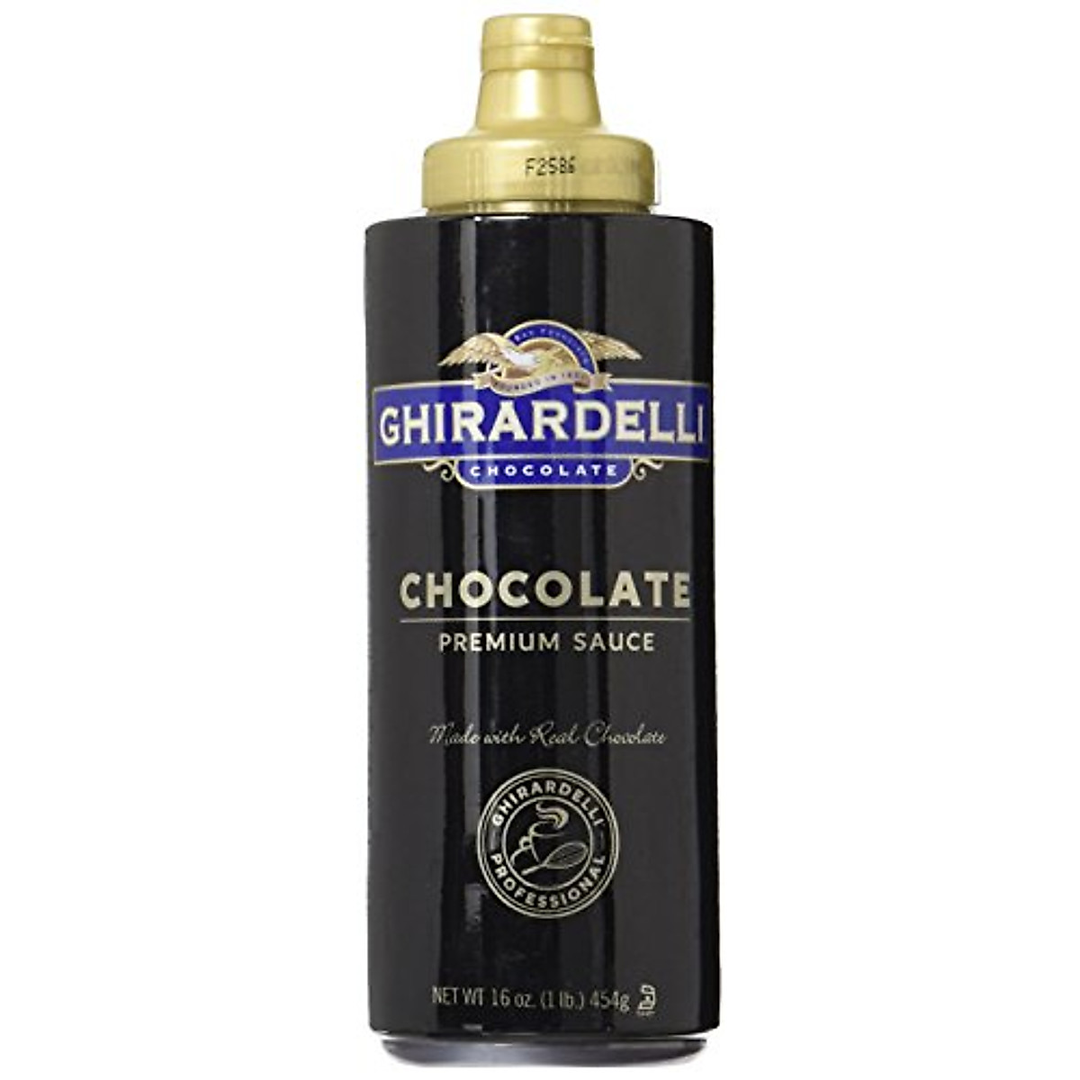 Ghirardelli Chocolate Sauce, Black Label 16oz Squeeze Bottle (Pack of 2)