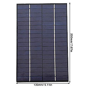 Vbest life Portable Outdoor Polycrystalline Silicon Solar Cell Panel, 4.2W 18V 200x130mm Mini Solar Panel for Power Charger DIY