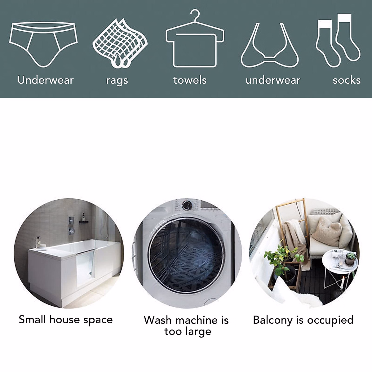 Mini Washing Machine, 30W 5V Foldable Design Sonicleaning Automatic Cycle USB Power Portable Washing Machine for Socks Underpant, Small Washer for Home Business Travel College Room
