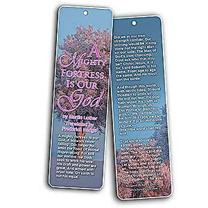 Hymn Bookmarks Series 1 - Amazing Grace (60-Pack) - Classic Gospel Song Lyrics - Bring You Back to The Good Old Day Worship - Stocking Stuffers for Men Women