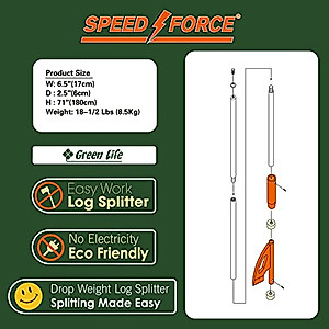 SPEED FORCE Log Splitter-Kindling Splitter-Wood Splitter-Firewood Splitter-Kindling Cracker – No Axe!