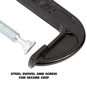 GreatNeck CC5 5-Inch C-Clamp, Automotive and Wood Clamps, Wood Working Tools and Welding Clamps, C Clamps for Home Improvement and Automotive Repair