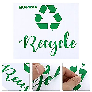Garbage Waste Decal Recycle Trash Bin Sticker Green: Recycle Sign Decal Classification Labels Trash Recycling Label Sticker Removable Waste Bin Sticker Recycle Compost Stickers