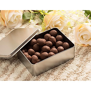 Juvale Rectangular Tin Box with Lid - 6-Pack Empty Tin Can Storage Container for Treats, Gifts, Favors and Crafts, Silver, 4.9 x 3.7 x 1.6 Inches
