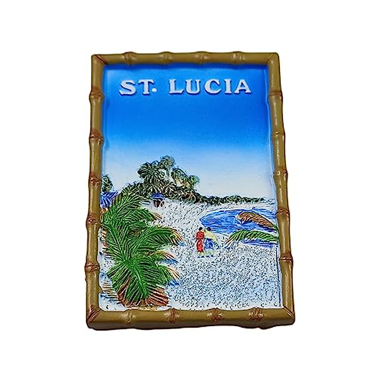 St.Lucia 3D Fridge Magnet Souvenir Gift,Resin Handmade St.Lucia Refrigerator Magnet Home & Kitchen Decoration Collection