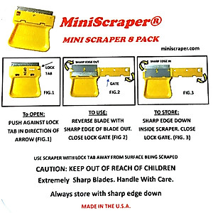 MINISCRAPER Mini Razor Scraper 100 Pack USA MADE