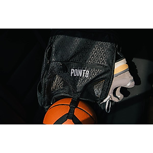 POINT3 New Road Trip Tech Backpack - Basketball Backpack with Waterproof Laptop Sleeve - Every Compartment You Need for Ball, Gear, Shoes, Books & Laptops (Black)