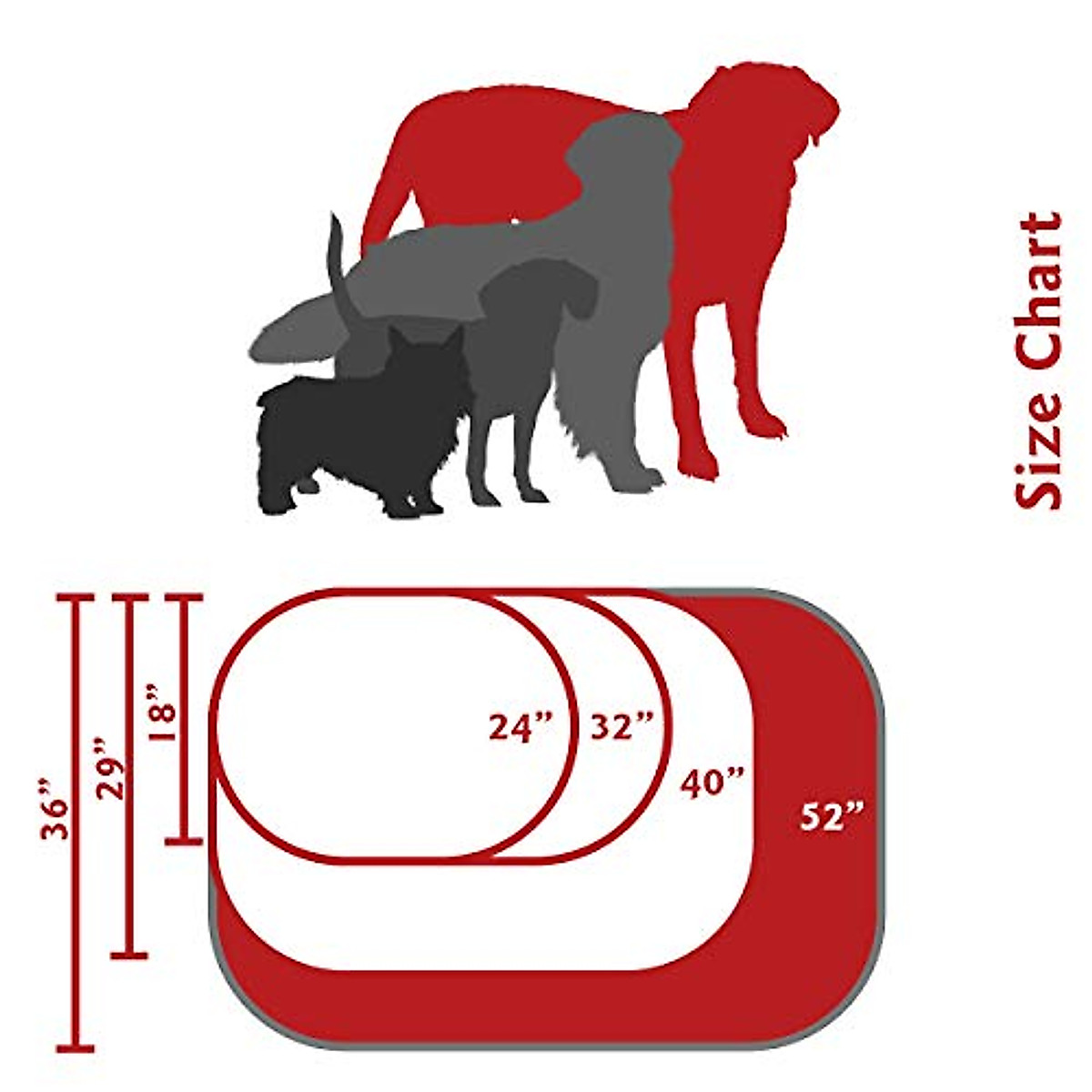 Majestic Pet 52 inch Gray Bagel Dog Bed Products