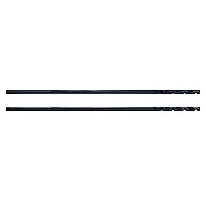 MAXTOOL 5/32"x12" 2pcs Identical Aircraft Extension Drills HSS M2 Extra Long Deep Twist Drill Bits Straight Shank Fully Ground Black; ACF02B12R10P2