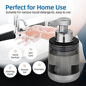 Automatic Soap Dispenser Touchless: 10oz Foaming Soap Dispenser, Hand Free Soap Dispenser Rechargeable Soap Dispenser, for Bathroom, Kitchen, Hotel…