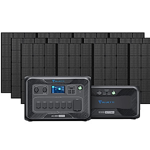 BLUETTI Solar Generator AC300&B300 Modular Power System With 3 350W Solar Panel Included,UPS Battery Backup for Home Emergency Power Outage Off Grid