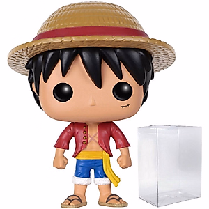 Funko POP One Piece - Monkey D. Luffy Pop! Vinyl Figure (Bundled with Compatible Pop Box Protector Case) Multicolor 3.75 inches