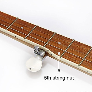 LYWSMSK 10pcs Real Bone Banjo 5th String Nut for 5 String Banjo 5x3mm