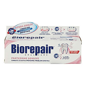 Biorepair:"Protezione Gengive" (Gum Protection) Toothpaste with microRepair, New Formula - 2.5 Fluid Ounce (75ml) Tube [ Italian Import ]