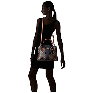 NINE WEST Lorraine LRG Jet Set Satchel, Dk Bourbon Multi