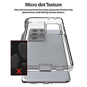 araree FLEXIELD Pen Convenient S-Pen Slot Clear Transparent Flexible Cover Compatible with Samsung Galaxy S21 Ultra Flexible Full Protective Case