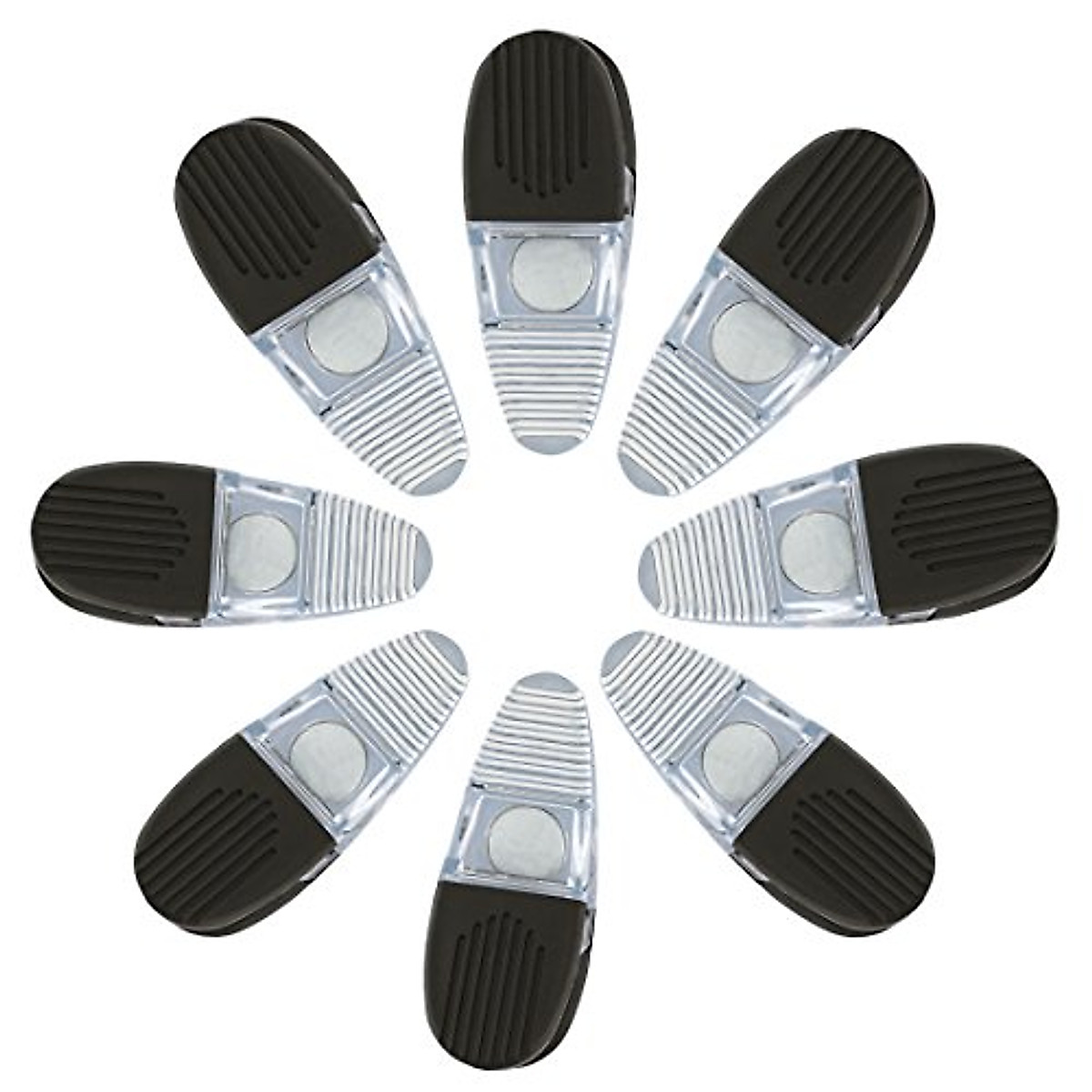 VIP Home Essentials - Thick Plastic Clips with Neodymium Magnet - 3-1/4" Length - Durable Versatile All-Purpose (Clear)