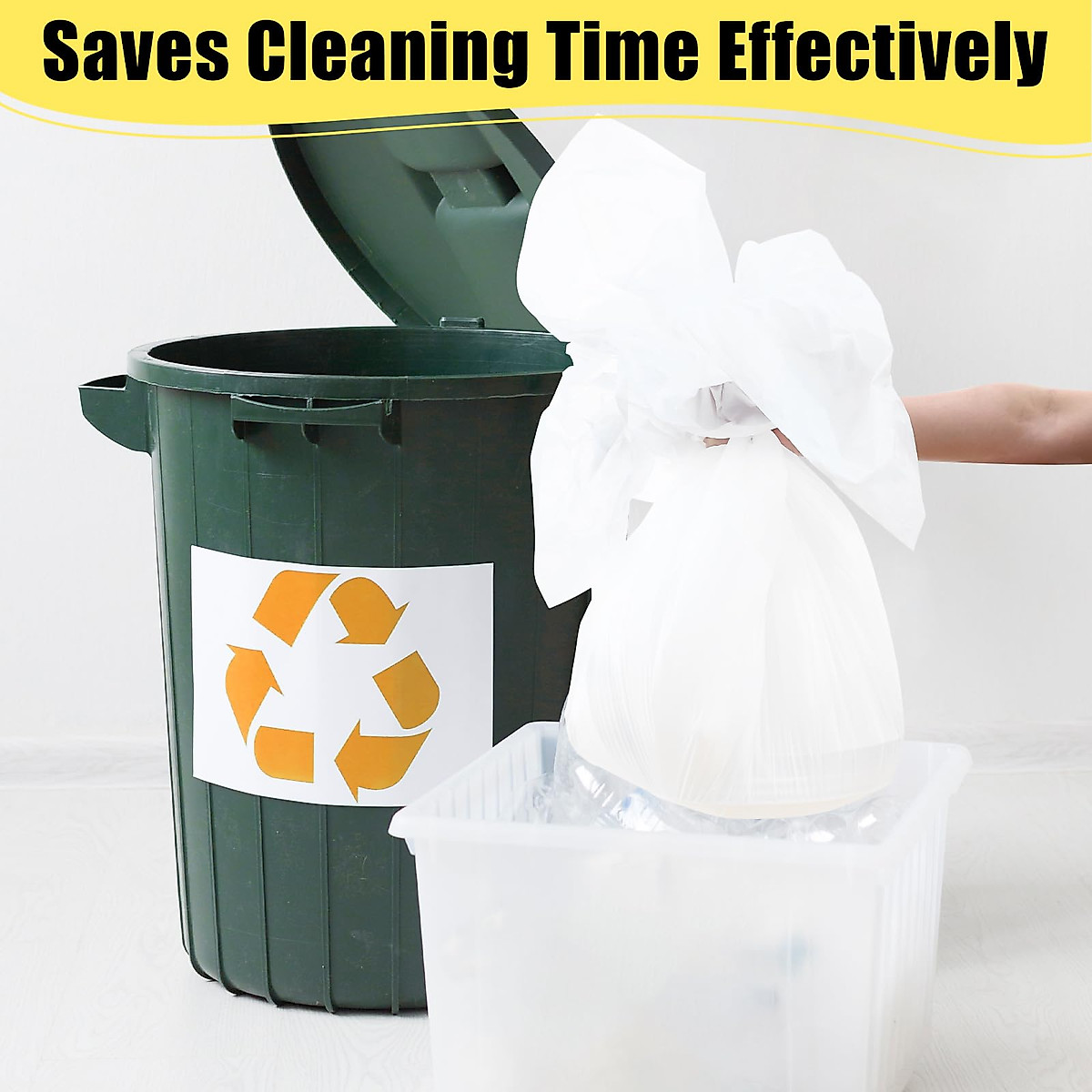 Smiry Disposable Table Cloth - 6 Pack, 54 x 108 Inch Table Cloths for Parties, Decorative Tablecloths for Rectangle Tables, Waterproof Plastic Table Cover, Leakproof & Sturdy, White