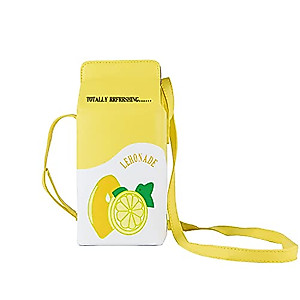 LUI SUI Girls Strawberry Milk Purse Cute Strawberry Milk Box Cross Body Bag Women Phone Wallet Shoulder Bags