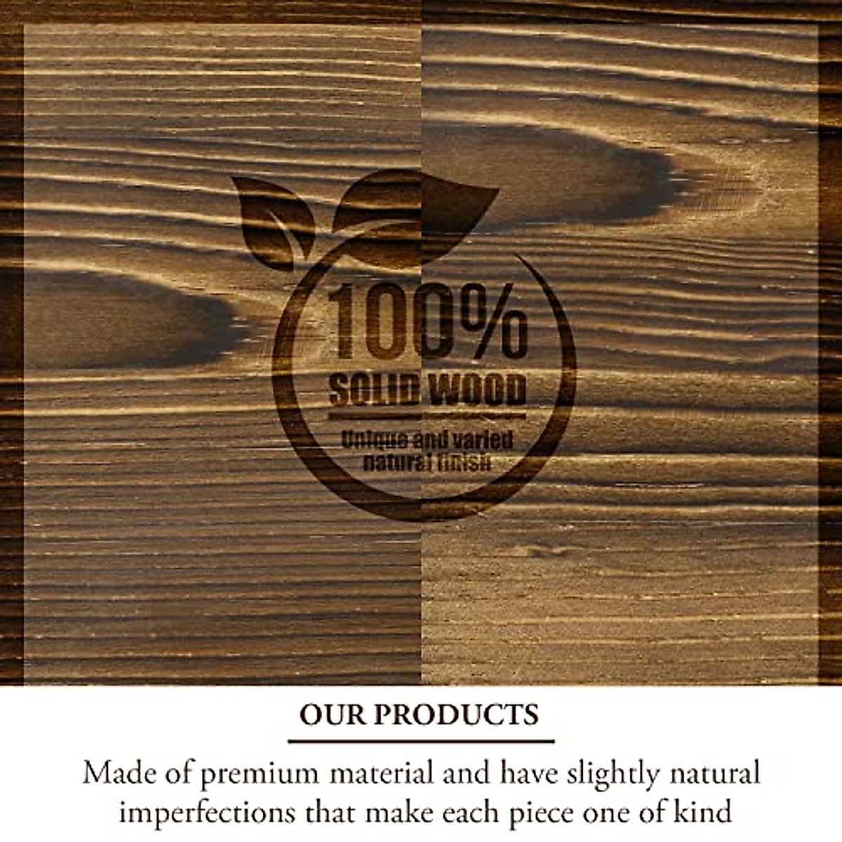 MyGift Rustic Dark Burnt Wood Stove Top Cover - Noodle Board Jumbo Decorative Farmhouse Serving Tray with Industrial Black Metal Pipe Handles