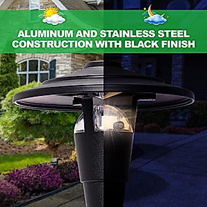 GreenLighting Low Voltage Outdoor Lights - Modern Skyline Path Stake Lights - Walkway Lights, Garden and Lawn Lights - Includes Transformer, Control Box and Landscape Wire (8 Pack)