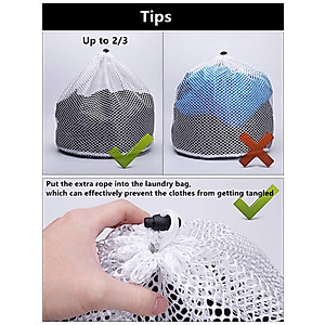 Debaoniu Mesh Laundry Bag - With Drawstring,19.6×27.5 inch Large Laundry Bra Underwear Products Laundry Bags Baskets Mesh Bag Household Cleaning Tools Accessories Laundry Wash Care (Coarse Mesh-2PCS)
