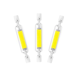 78mm 10W R7S LED Bulb 100W Halogen Equivalent 78mm J-Type 10W 120V R7S Base 6000K Cool White J Type T3 78mm Double Ended Flood Light Bulbs 360°Beam Angle Landscape Lights, Pack of 3