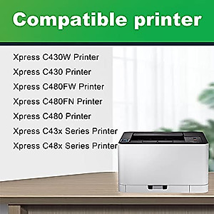 4 Pack 404S CLT-K404S CLT-C404S CLT-M404S CLT-Y404S Toner Cartridge Replacement for Samsung Xpress C430W C430 C480FN C480FW C480 C43x C48x Series Printer Toner (1BK+1C+1M+1Y).