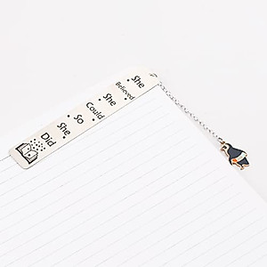 She Believe She Could So She Did Bookmark Inspirational Graduation Gift Animal Bookmark Animal Lovers Gift Book Lover Gift (Penguin Bookmarks)