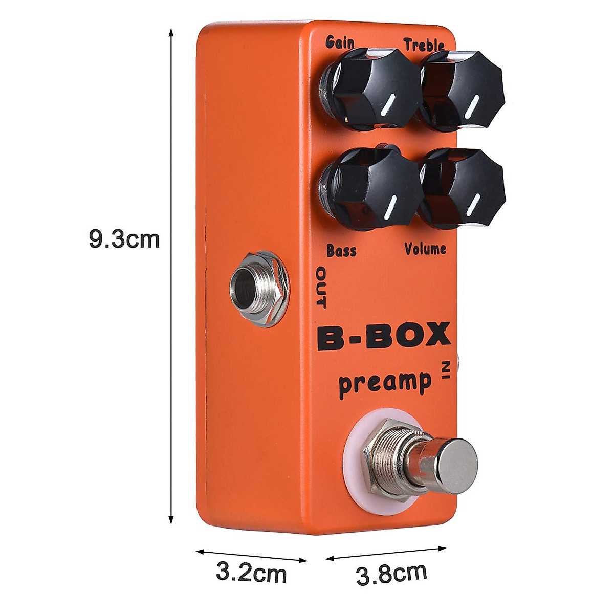 YMUZE Moskyaudio Mini B-Box Preamp Pedal Electric Guitar Effect with Overdrive Function