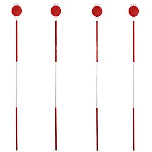 Driveway Markers for Snow Plowing 36-48inch, Metal Snow Stakes, Highly Visible Double-Sided Reflectors for Driveway Mailbox Parking Snow Markers (4 Packs)