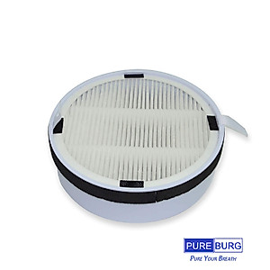 PUREBURG Replacement Filter Set Compatible with Hunter HP125 AirX HEPA Digital Air Purifier, 2-Pack H13 HEPA + 4 x Activated Carbon Pre-Filter Air Clean Dust VOCs