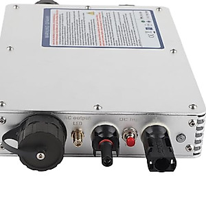 600W WIFI Control Power Inverters, Automatic Identification Solar Power Grid Tie Micro Inverter AC120 230V(Silver US Plug)