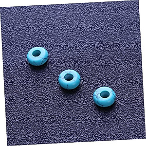 SEWACC 20pcs European Beads Bracelets Beaded Circle Beads Tibetan Agate Gemstone Donut Beads Agate Beads Beading Kits Jewelry Beads DIY Beads Semi-precious Stones Suite Scattered Beads