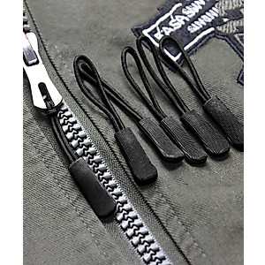 Zipper Pull, Upgraded Zipper Pull Replacement (24 Pack), Universal Replacement Zipper Pull, Zipper Tab Replacement, Small Zipper Pulls for Backpacks, Luggage, Clothes, Jacket, Purse, Boot (Black)