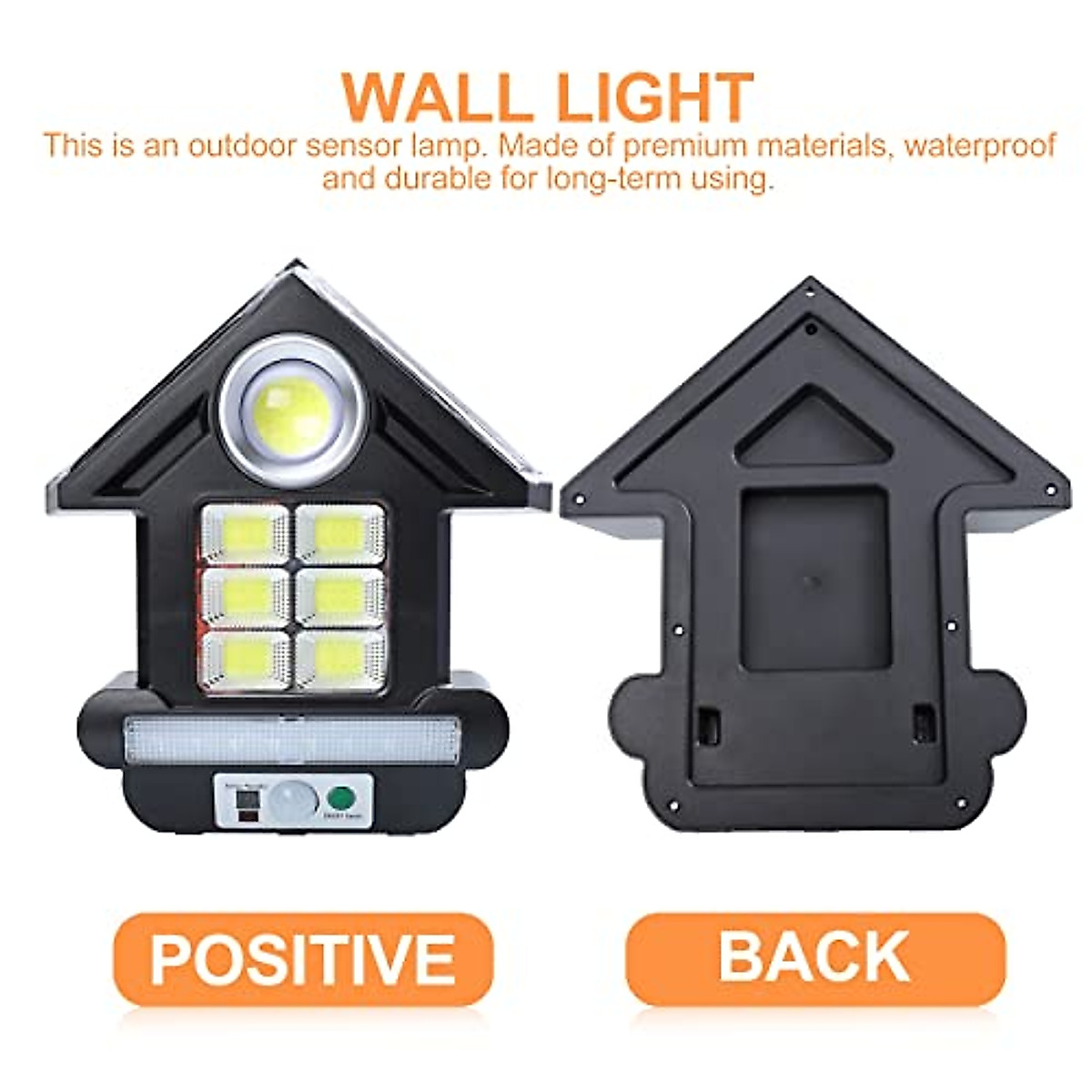 ibasenice 1 Set of Solar Sensor Wall Lamp Outdoor Street Garden Lighting Lamp for Home
