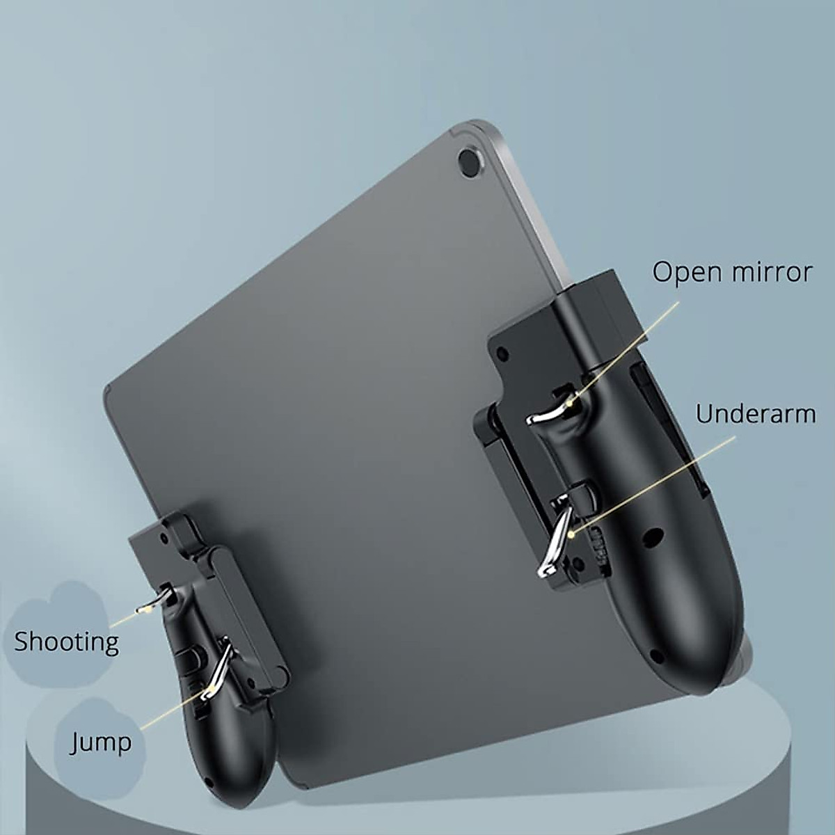 Claw PUBG Controller for iPad/Tablet, H11 Six Finger Game Joystick Handle Trigger Aim Button Trigger, L1R1 L2R2 Shooter Gamepad, Plug and Play Gaming Controller for PUBG/Knives Out/Call of Duty