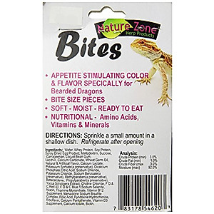 Nature Zone Snz54620 Bearded Dragon Bites Soft Moist Food, 2-Ounce