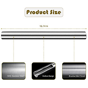 Stainless Steel Rolling Pin, Nonstick Rolling Pin for Baking Fondant, Pizza, Pie, Pastry, Pasta, Dough, Cookies