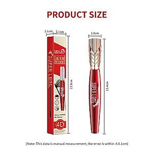 Super Long Mascara, 4d Waterproof And Sweat Proof Mascara, Super Long Luxurious Mascara, Stereo Lengthening Mascara,Yanquina Drying And Not Sticky Mascara For Women