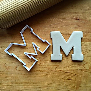 Sweet Prints Inc Varsity Letter M Cookie Cutter - Dishwasher Safe